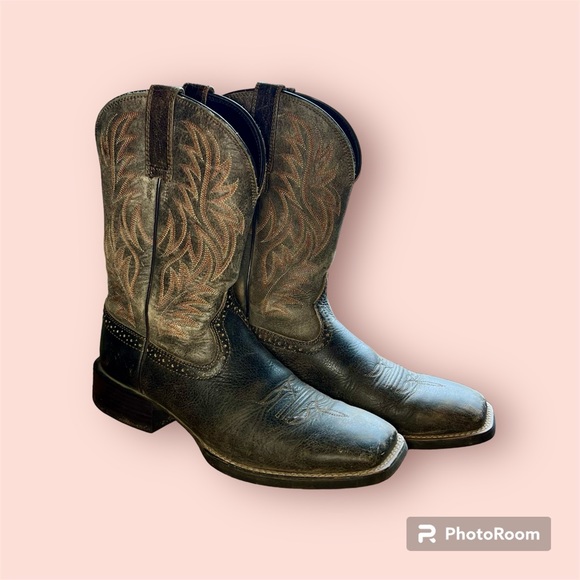 Ariat | Shoes | Ariat Mens Sport Wide Square Toe Western Boot Size 85d ...